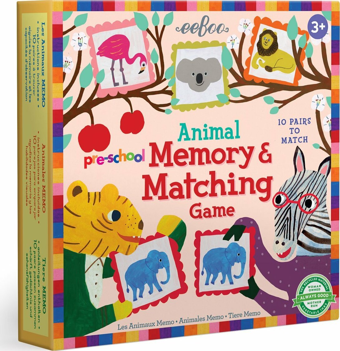 Pre-school Animal Memory Matching Game – School Crossing