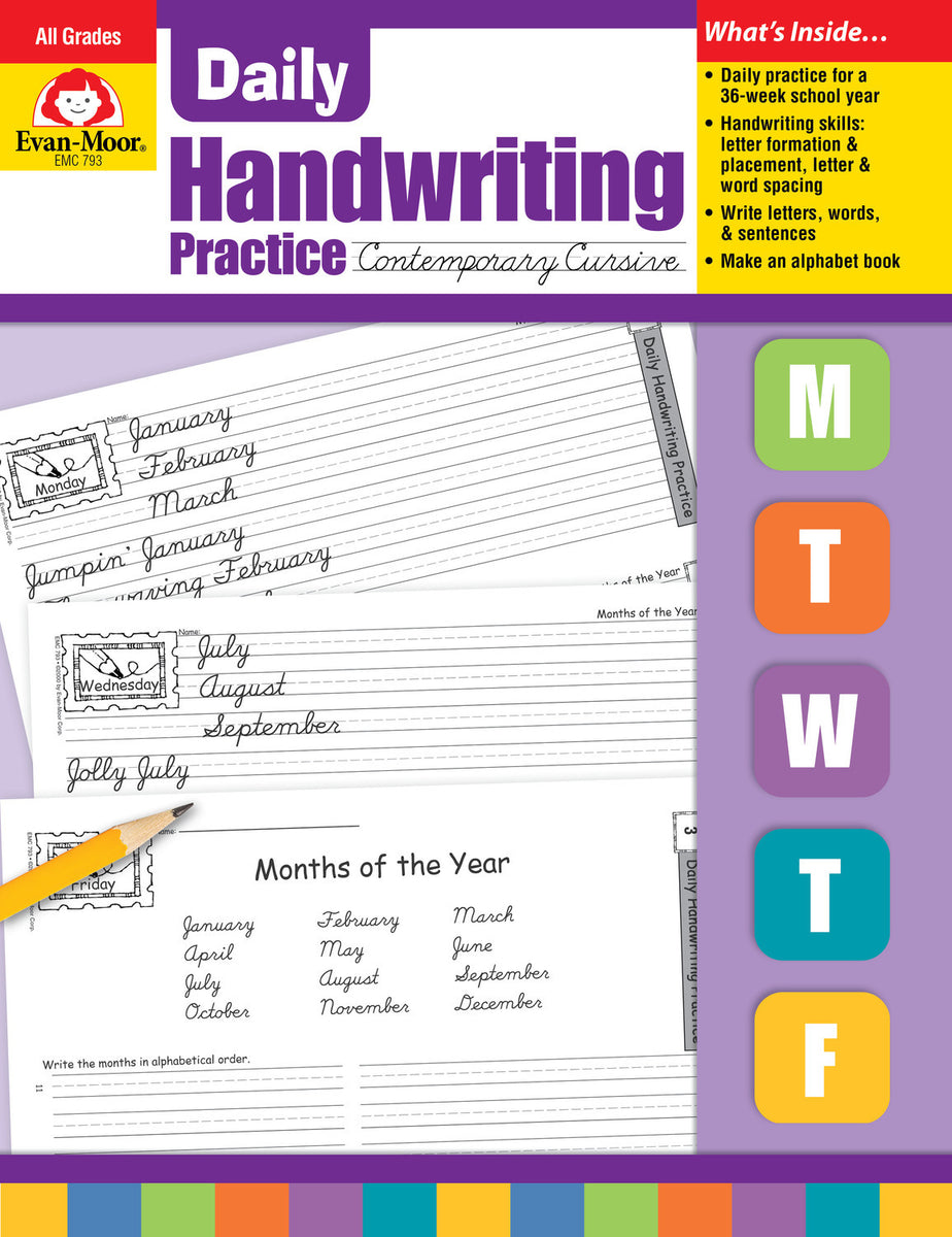 Daily Handwriting Practice, Contemporary Cursive – School Crossing