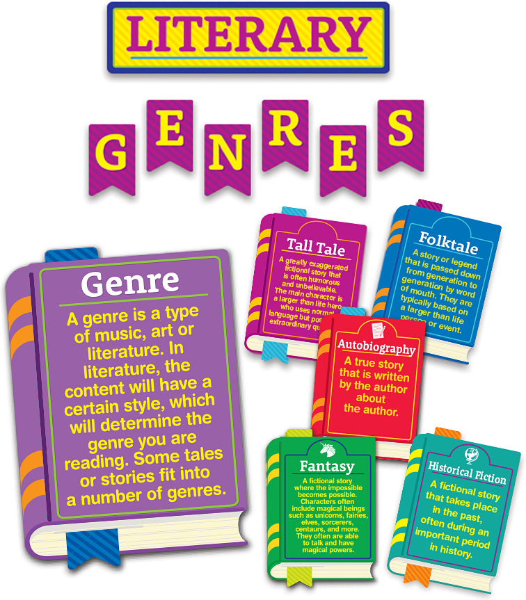 Literary Genres Bulletin Board Sets – School Crossing