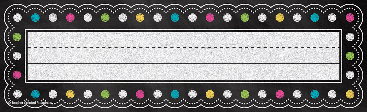 Chalkboard Brights Flat Name Plates – School Crossing