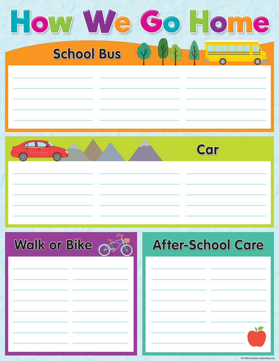 How We Go Home Chart – School Crossing