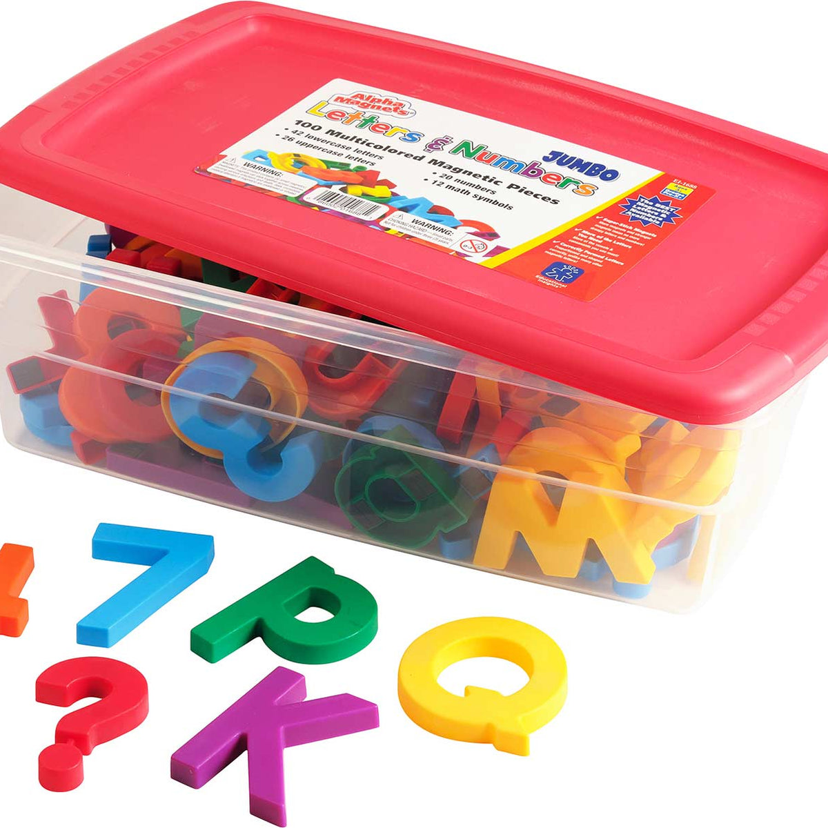 AlphaMagnets & MathMagnets Combo Set - Jumbo Multicolored (100 pieces ...