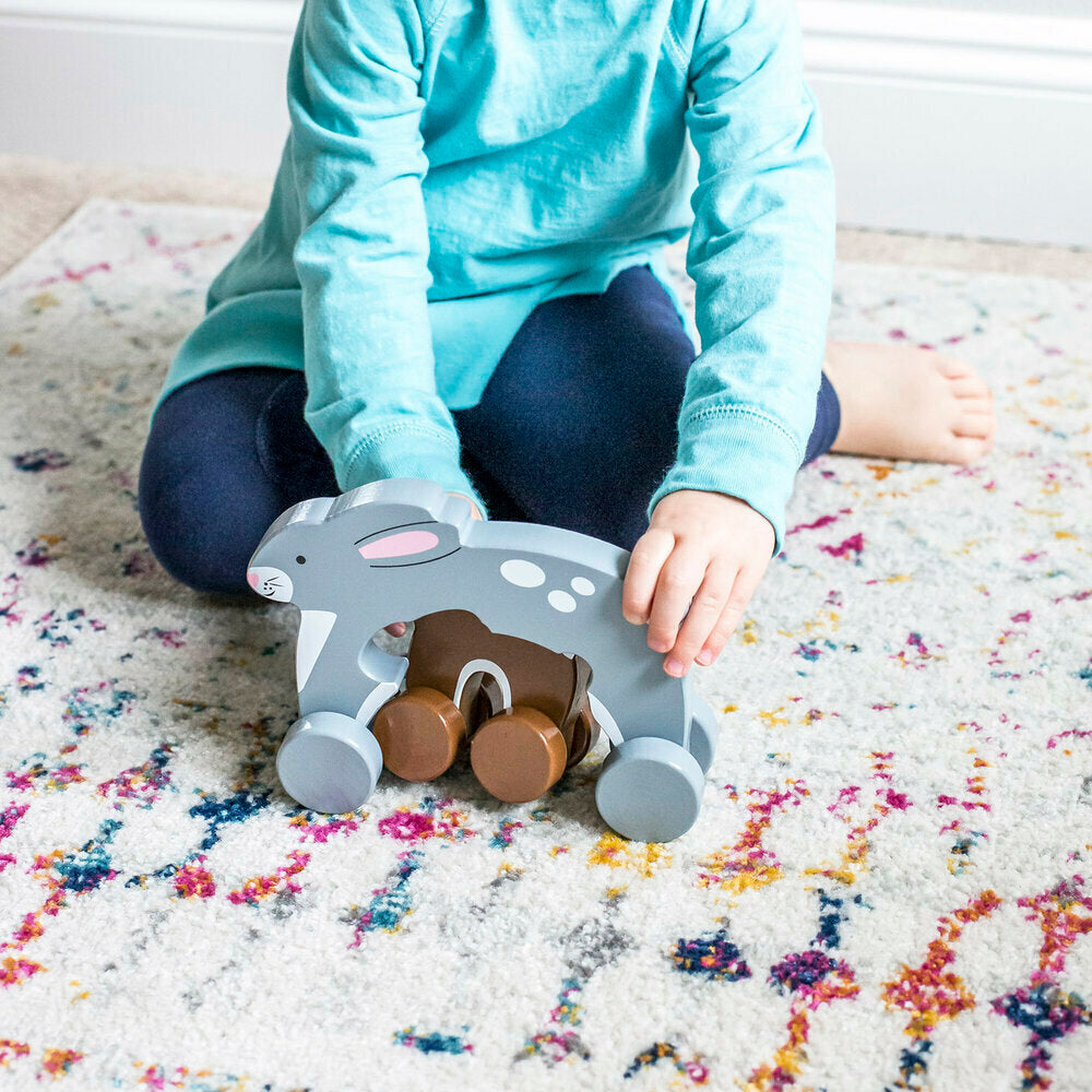 Big & Little Bunny Rabbit Push Toy – School Crossing