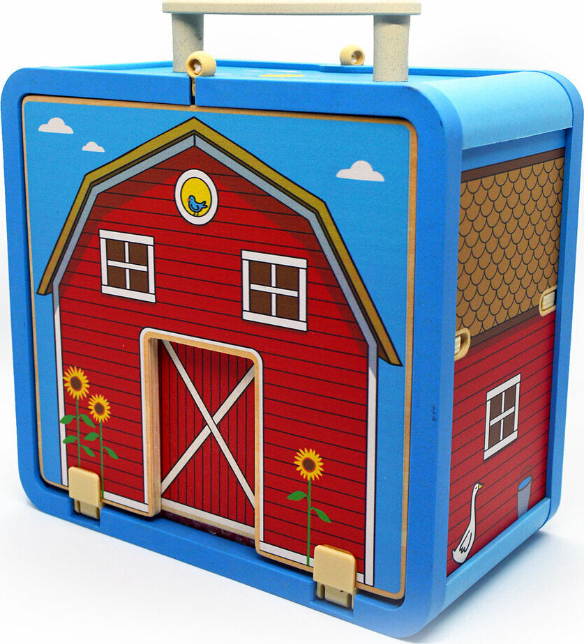 Suitcase Series Play Set: Barnyard – School Crossing
