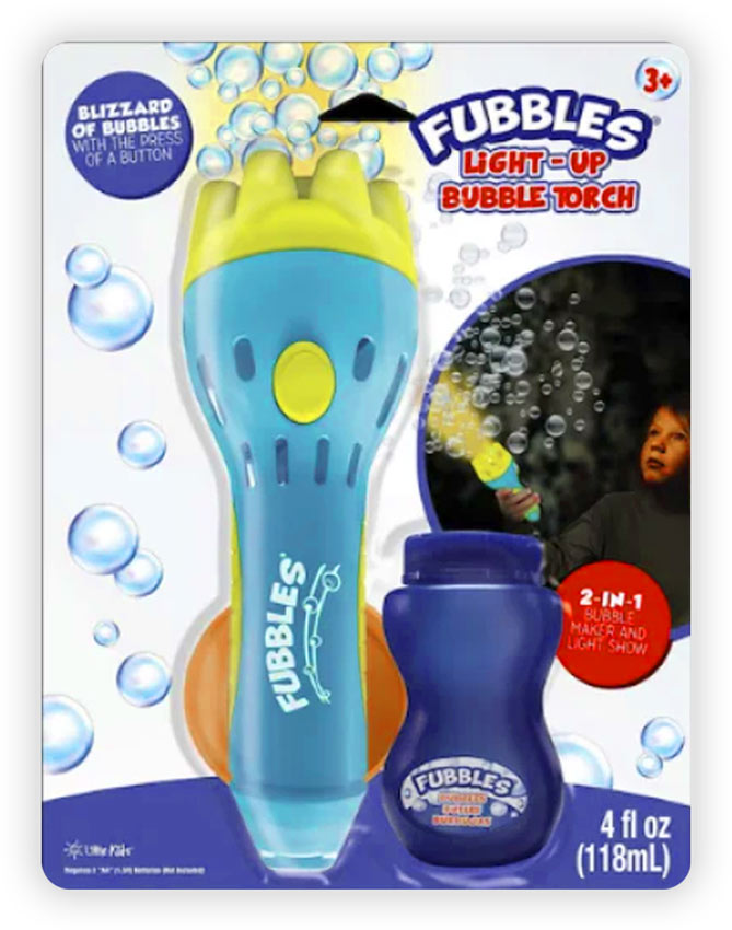 Fubbles Light-Up Bubble Torch – School Crossing